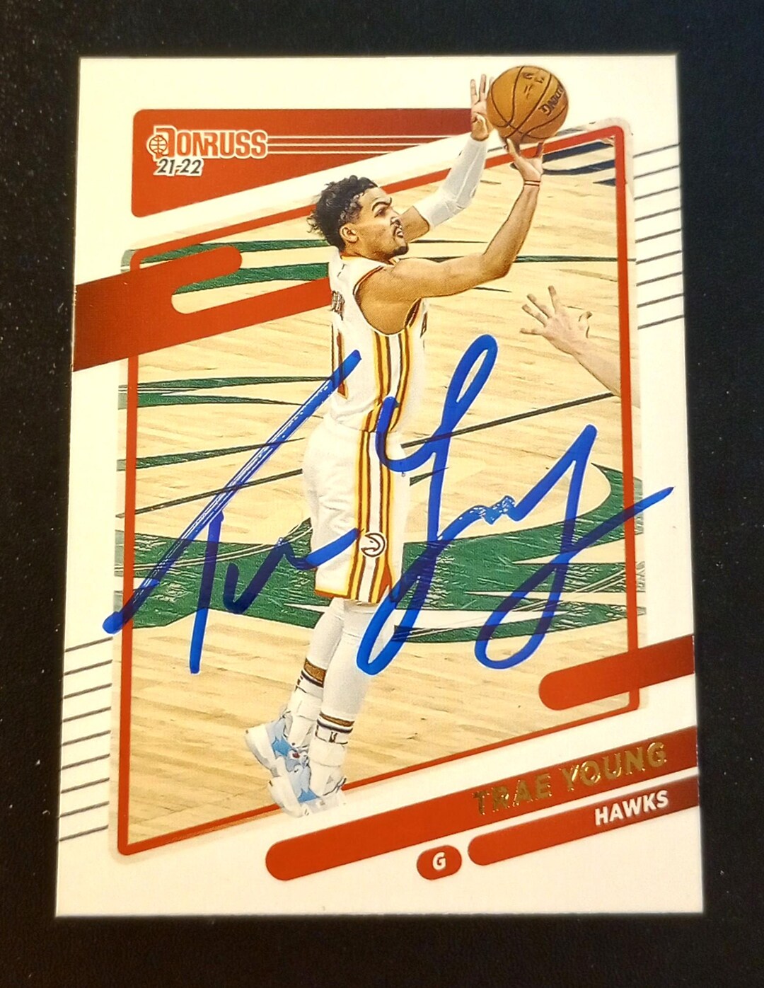 Trae Young Signed Autographed 2021 Panini Donruss NBA Basketball Card ...