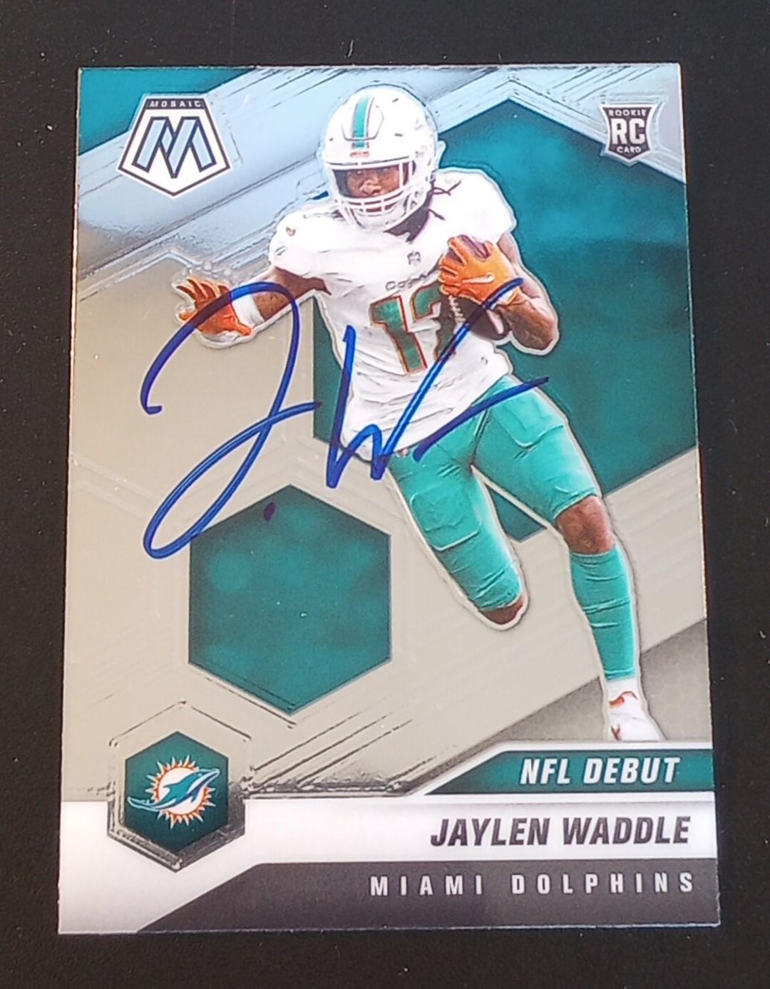 Jaylen Waddle Signed Autographed 2021 Panini Mosaic RC Rookie NFL ...