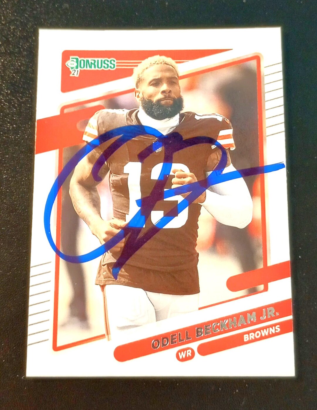 Odell Beckham Jr. Autographed 2021 Donruss Football Card (COA) - Etsy