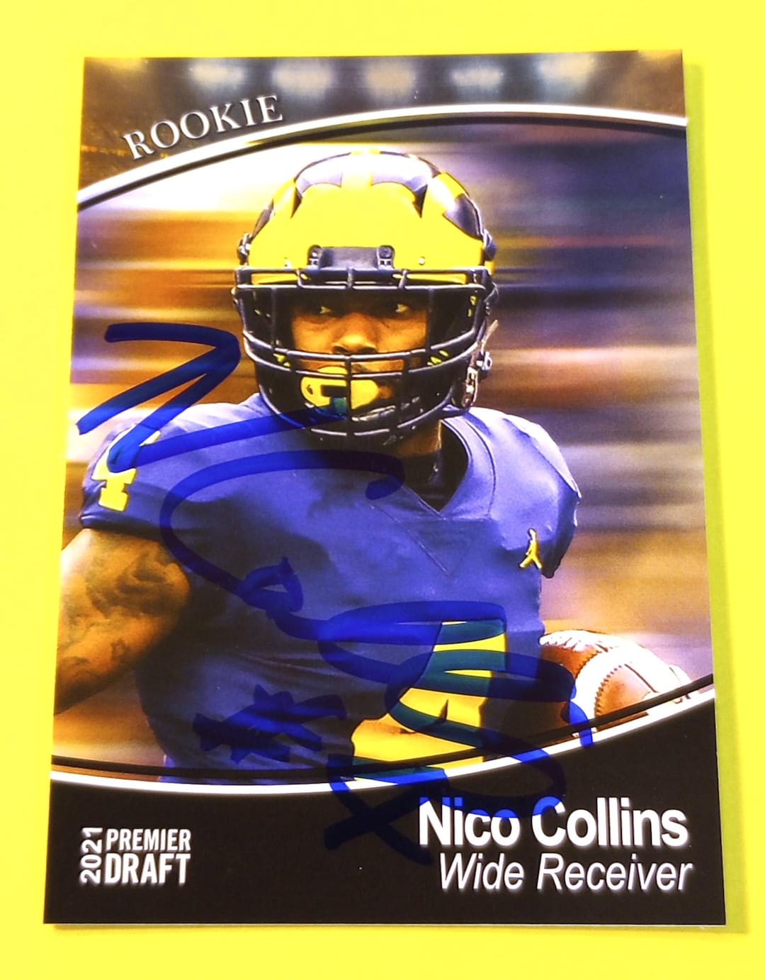 Nico Collins Signed Autographed 2021 Sage Premier Draft Rookie RC NFL ...