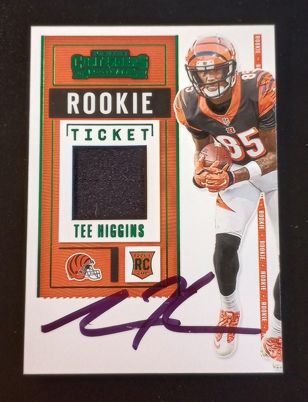Tee Higgins Signed Autographed 2020 Panini Contenders Rookie Ticket RC ...