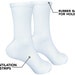 Long Plain "basic White" Socks Set of 6, White Casual Socks, Natural ...