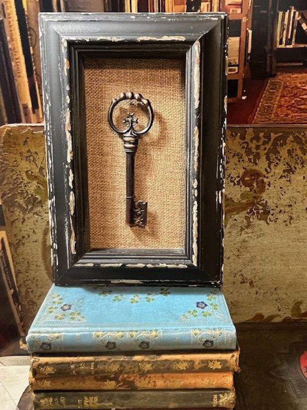 Black Chippy KEY Framed Picture Dark Academia - Etsy