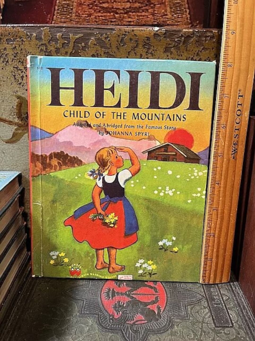 1950 Heidi Child of the Mountains Johanna Spyri Childrens Wonder Book ...