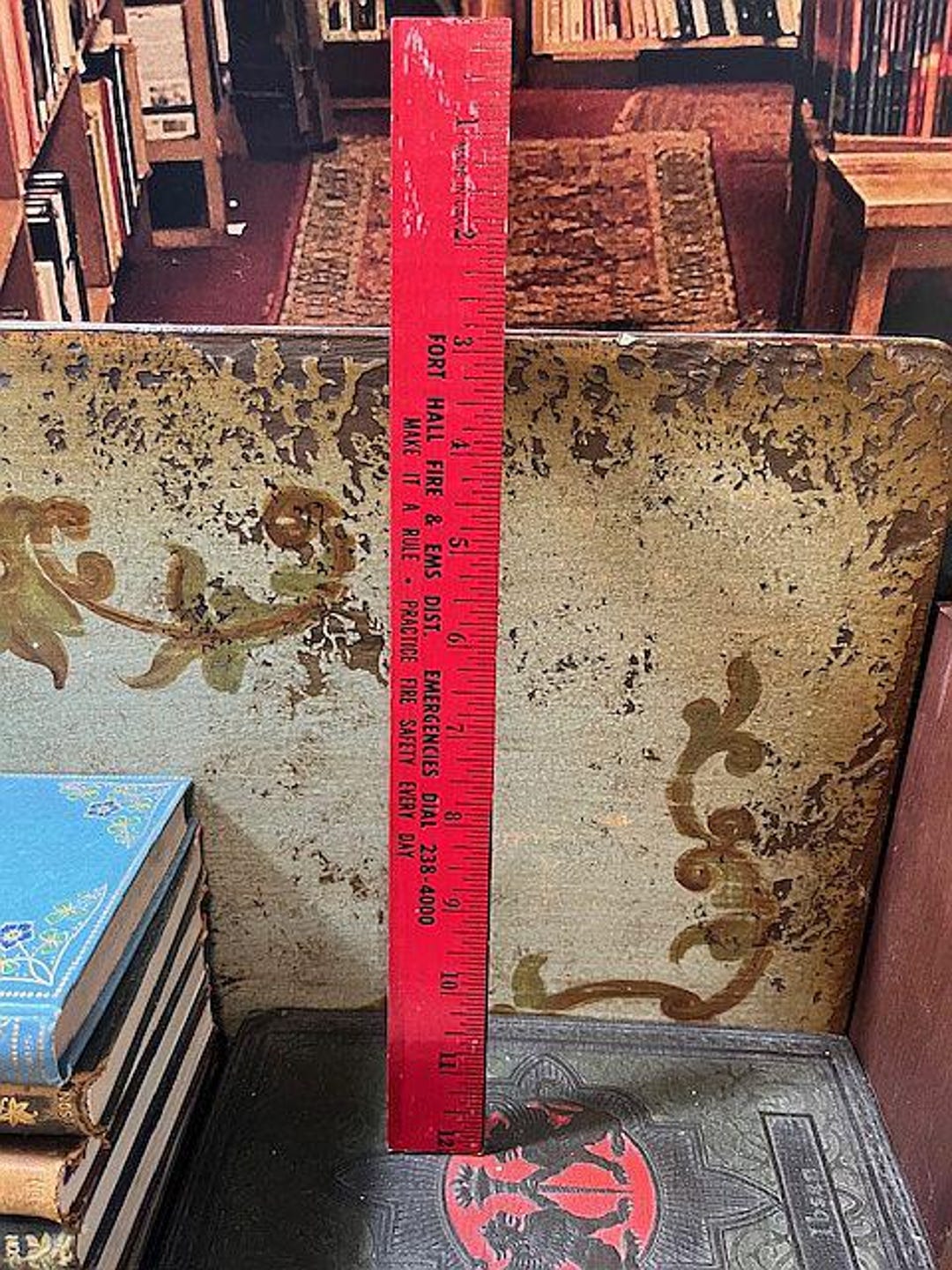 Red Fire Safety Wooden Ruler Fort Hall Fire & EMS Dist. Fire Safety ...