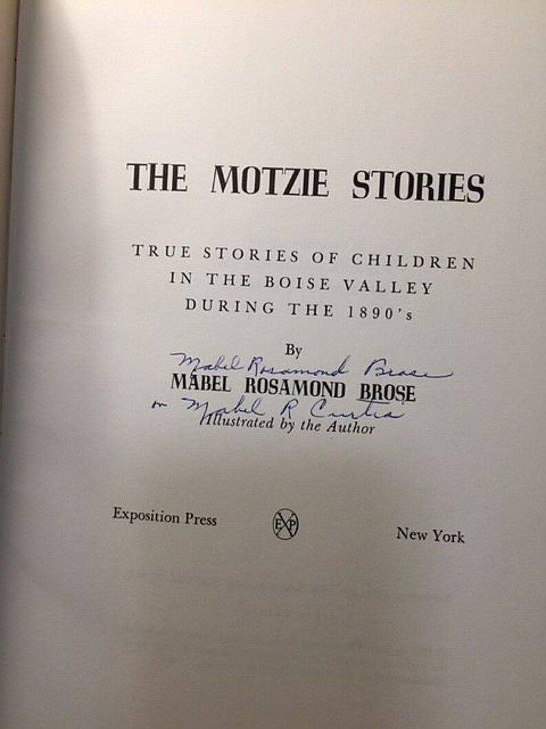 1957 Vintage the Motzie Stories of Children in Boise During - Etsy