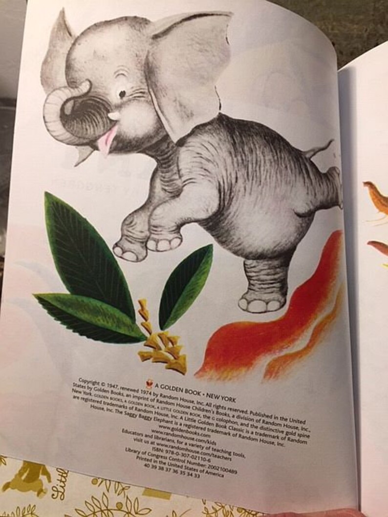 Vintage Saggy Baggy Elephant Little Golden Book Classic Story | Etsy