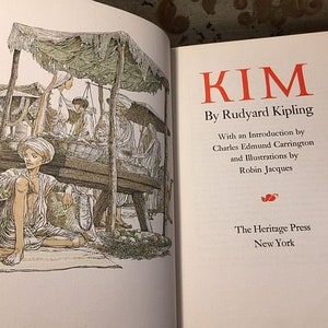 Vintage 1962 KIM Hb Book by Rudyard Kipling Heritage Press - Etsy