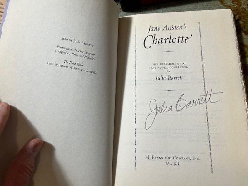 SIGNED 2000 Vintage Charlotte Jane Austen Her Fragment of Last Novel ...