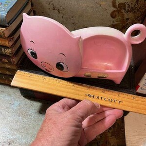 Ceramic Pink Pig Kitchen Scouring Pad Holder Figurine Enesco Japan ...