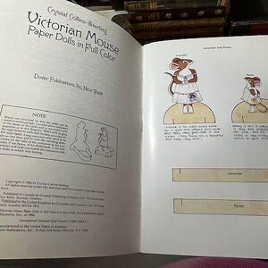 1986 Victorian Mouse Paper Dolls in Full Color Vintage Large PB Book ...