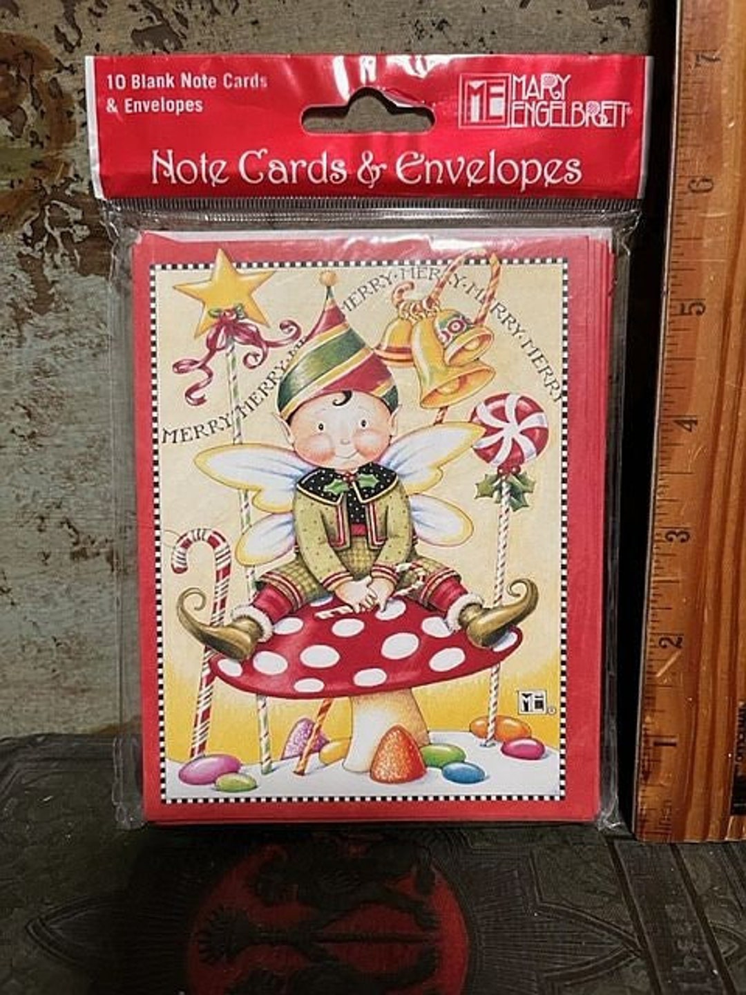 Mary Engelbreit Christmas Fairy Elf Pixie Blank Note Cards W/envelopes ...