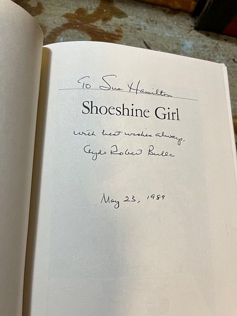 1975 SIGNED Shoeshine Girl by Clyde Robert Bulla HB W/dj Vintage ...