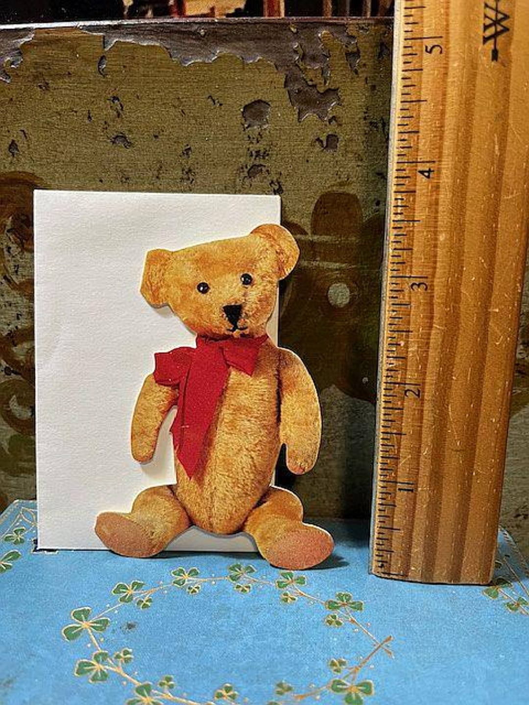 Vintage Teddy Bear Small Darling Greeting Card Note Card Blank Inside W ...