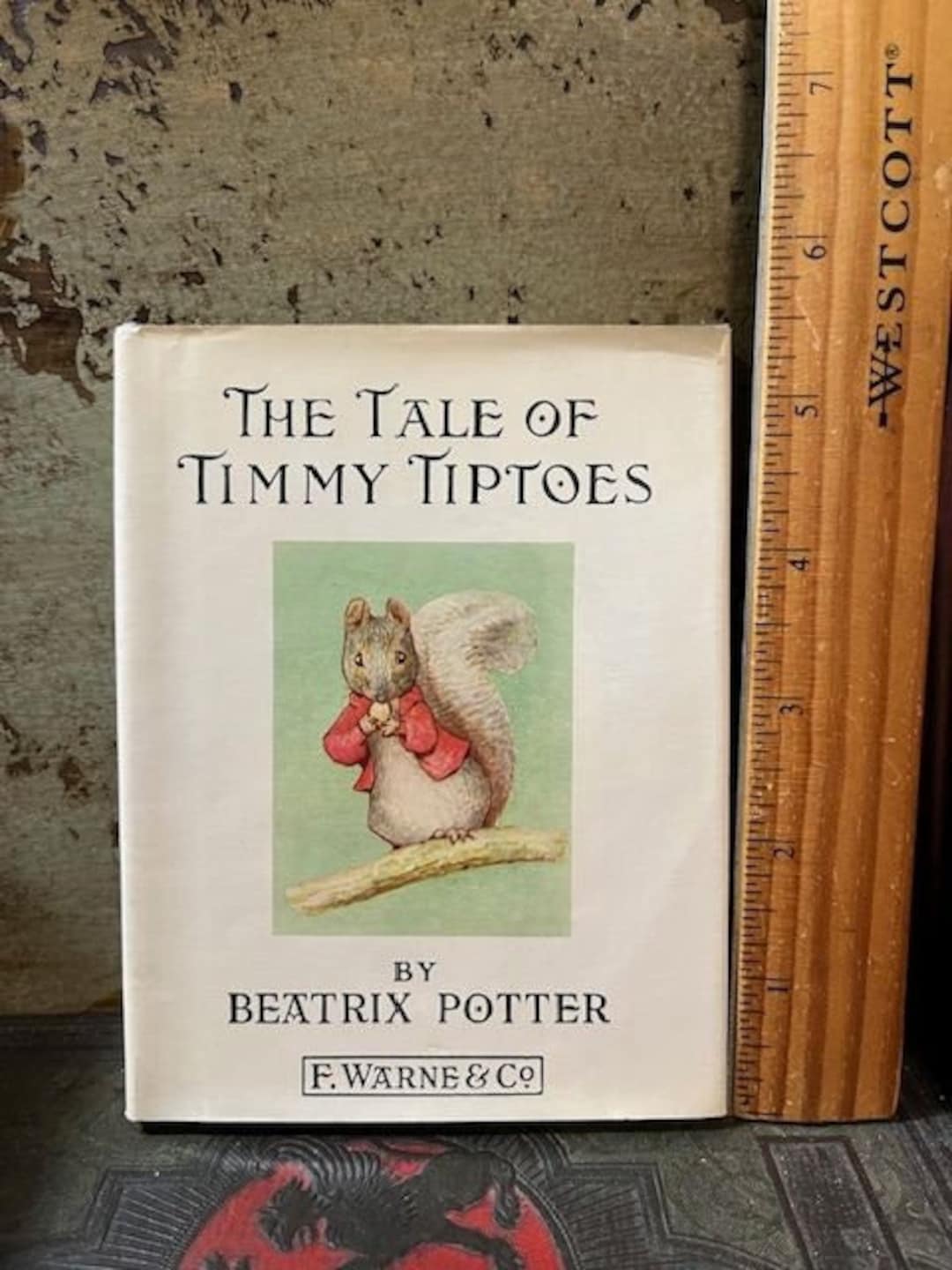 1939 Beatrix Potter the Tale of Timmy Tiptoes Squirrel Green Book W/ Dj ...
