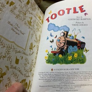 1973 Vintage Tootle Train Little Golden Book Classics Childrens ...