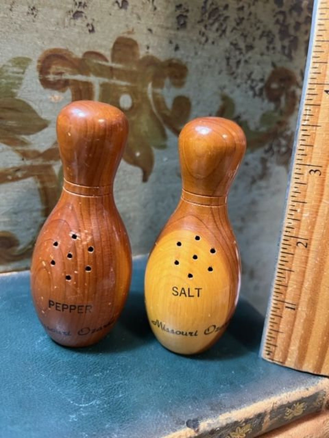 Bowling Pins Wooden Vintage Salt & and Pepper Shakers Missouri Ozarks ...