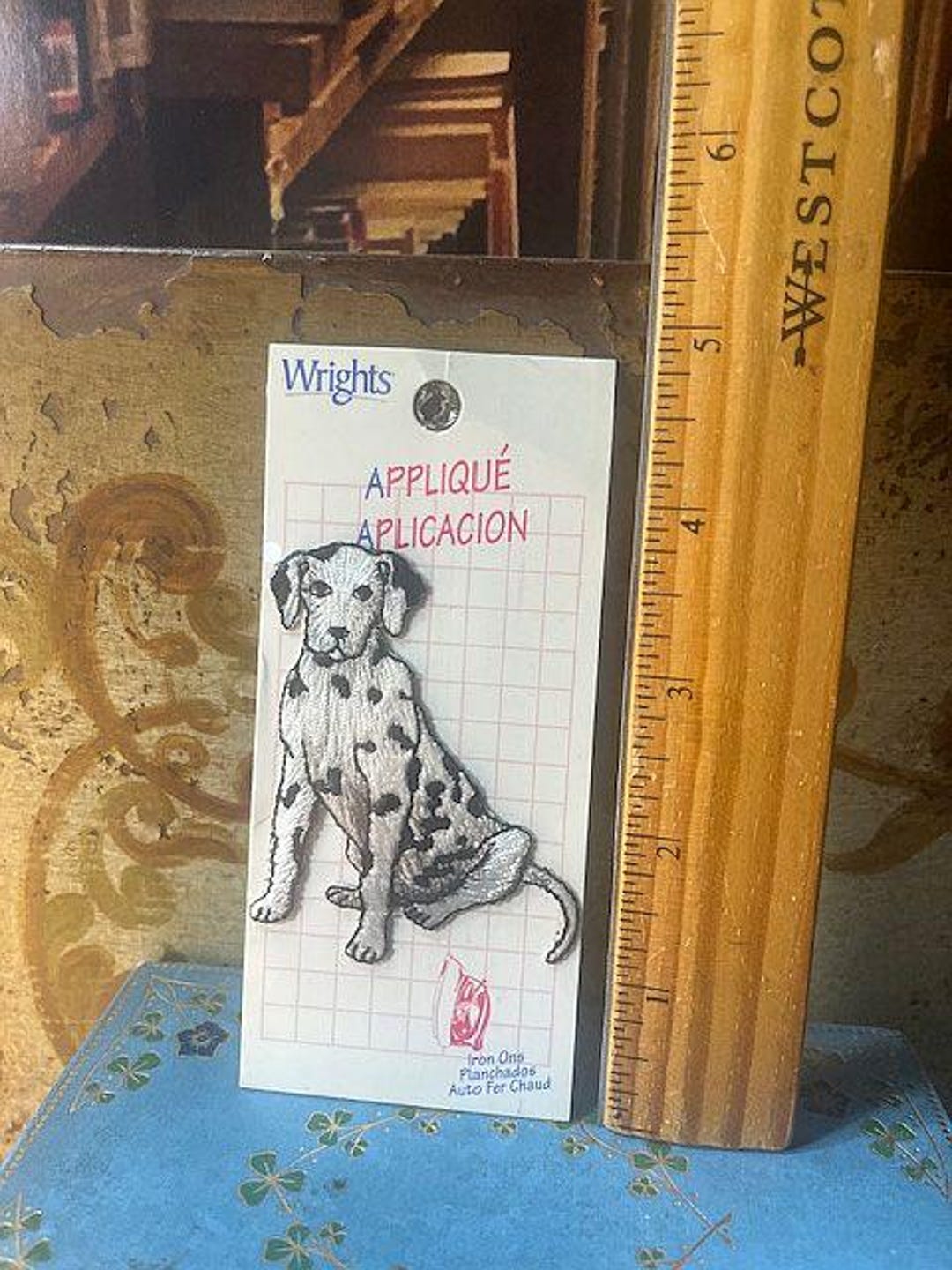 Vintage Dalmation Dog Applique Patch Iron on Wrights - Etsy