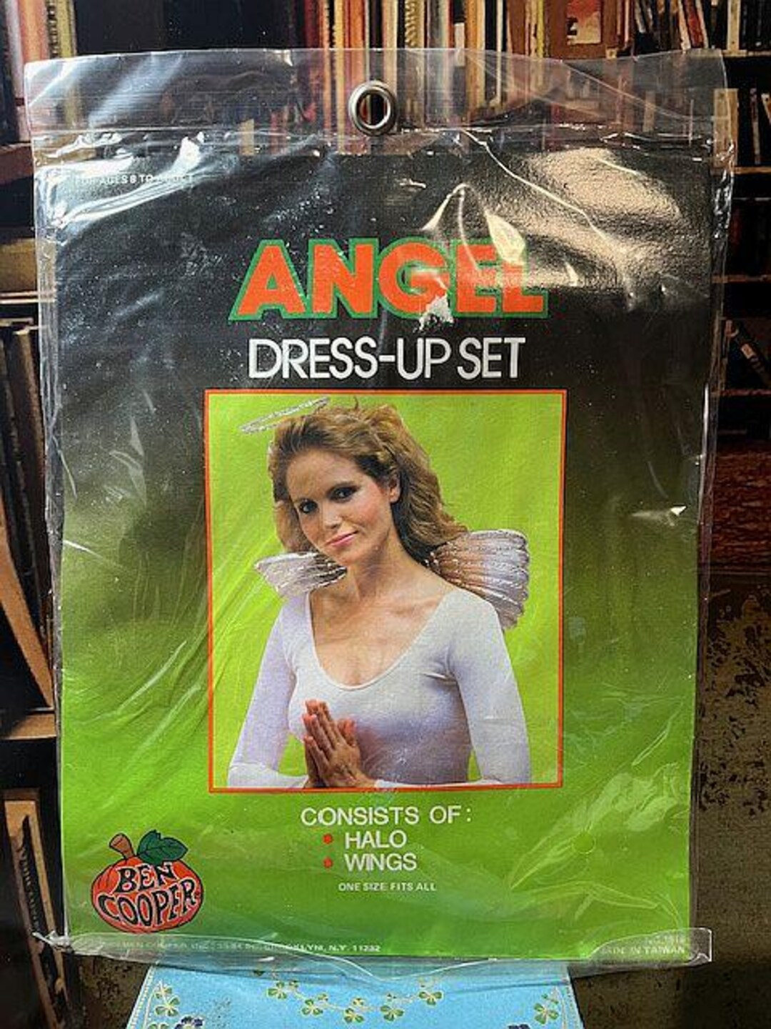1989 Ben Cooper ANGEL Dress-up Set SEALED Halloween Costume Wings and ...