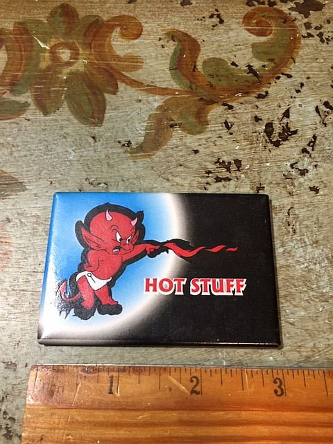 Vintage HOT STUFF Devil Shooting Flames Magnet Halloween 2001 ...