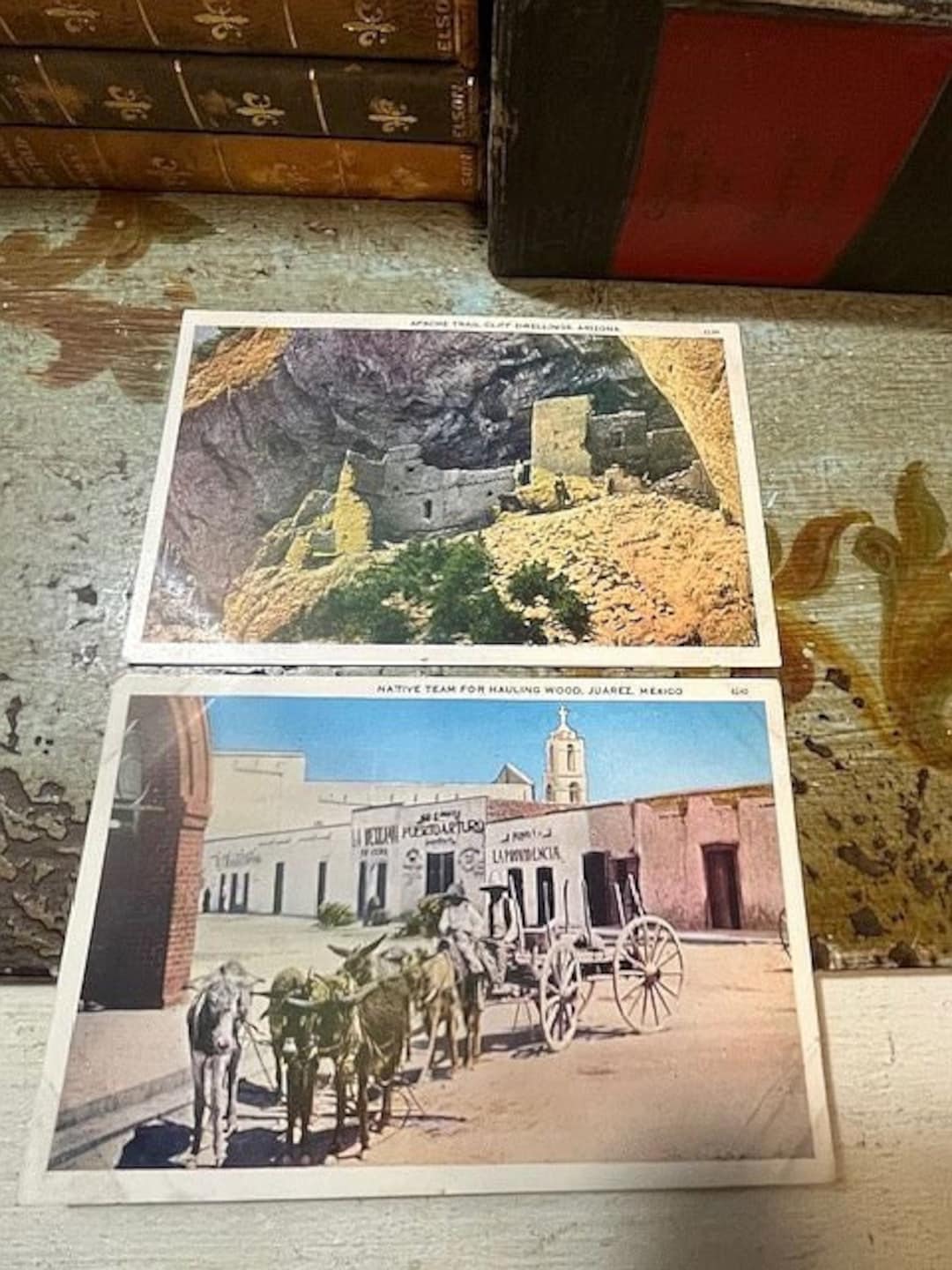 2 Vintage Mexico & Arizona Postcards Lot Juarez and Apache Cliff ...