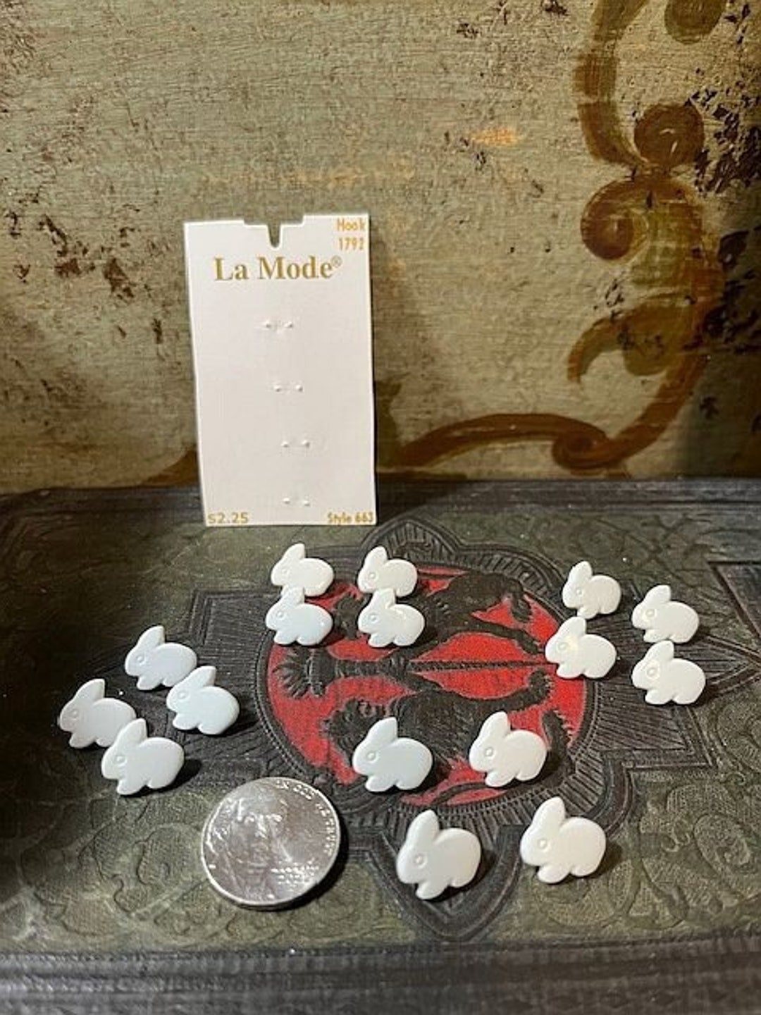 16 Cute White Bunny Rabbit Buttons for Easter Sewing Crafts Crafting ...