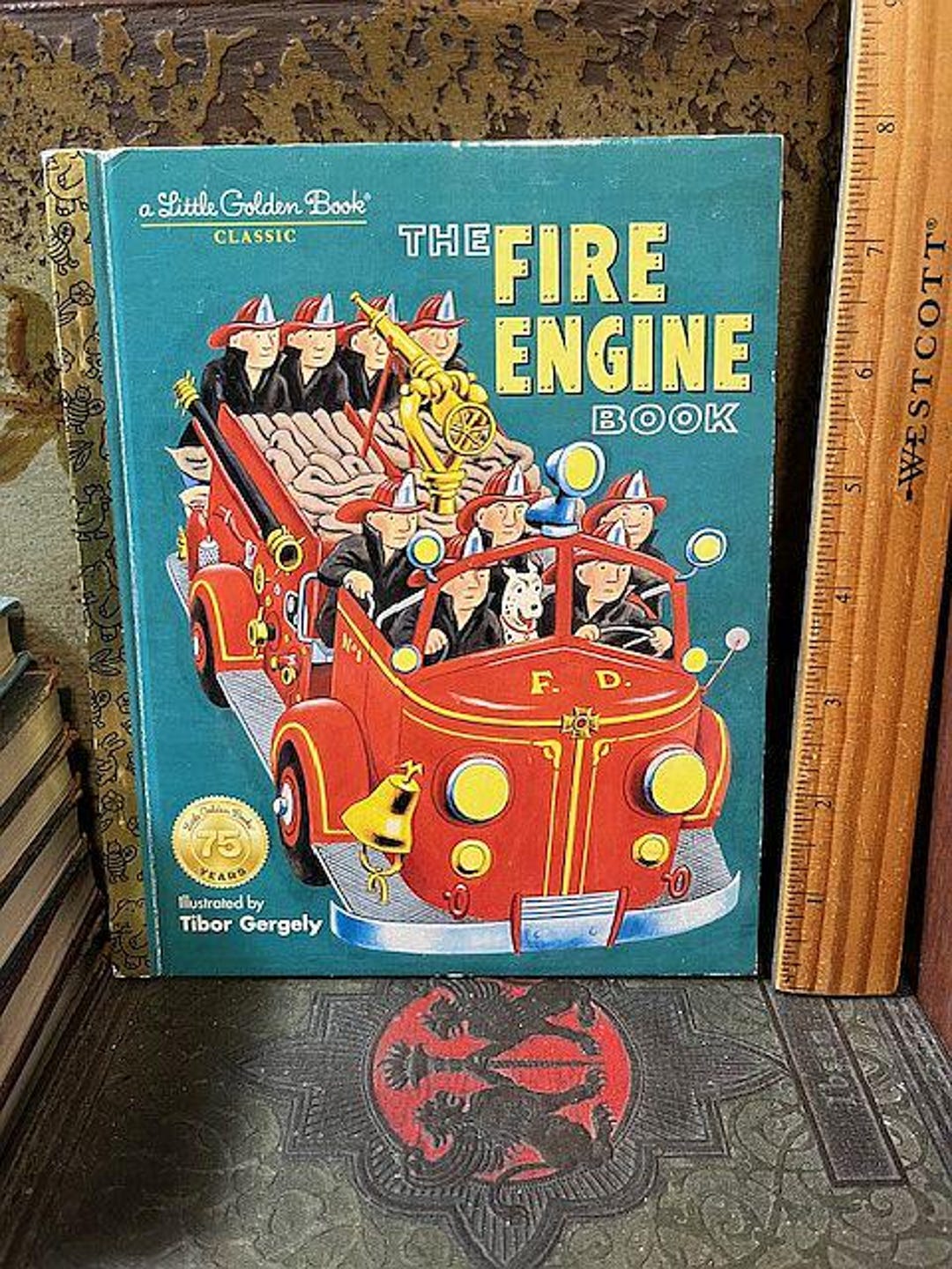 1987 the Fire Engine Book Vintage Little Golden Book Classic Childrens ...