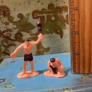 2 Small CAVEMAN Figures for Crafts Cake Topper - Etsy