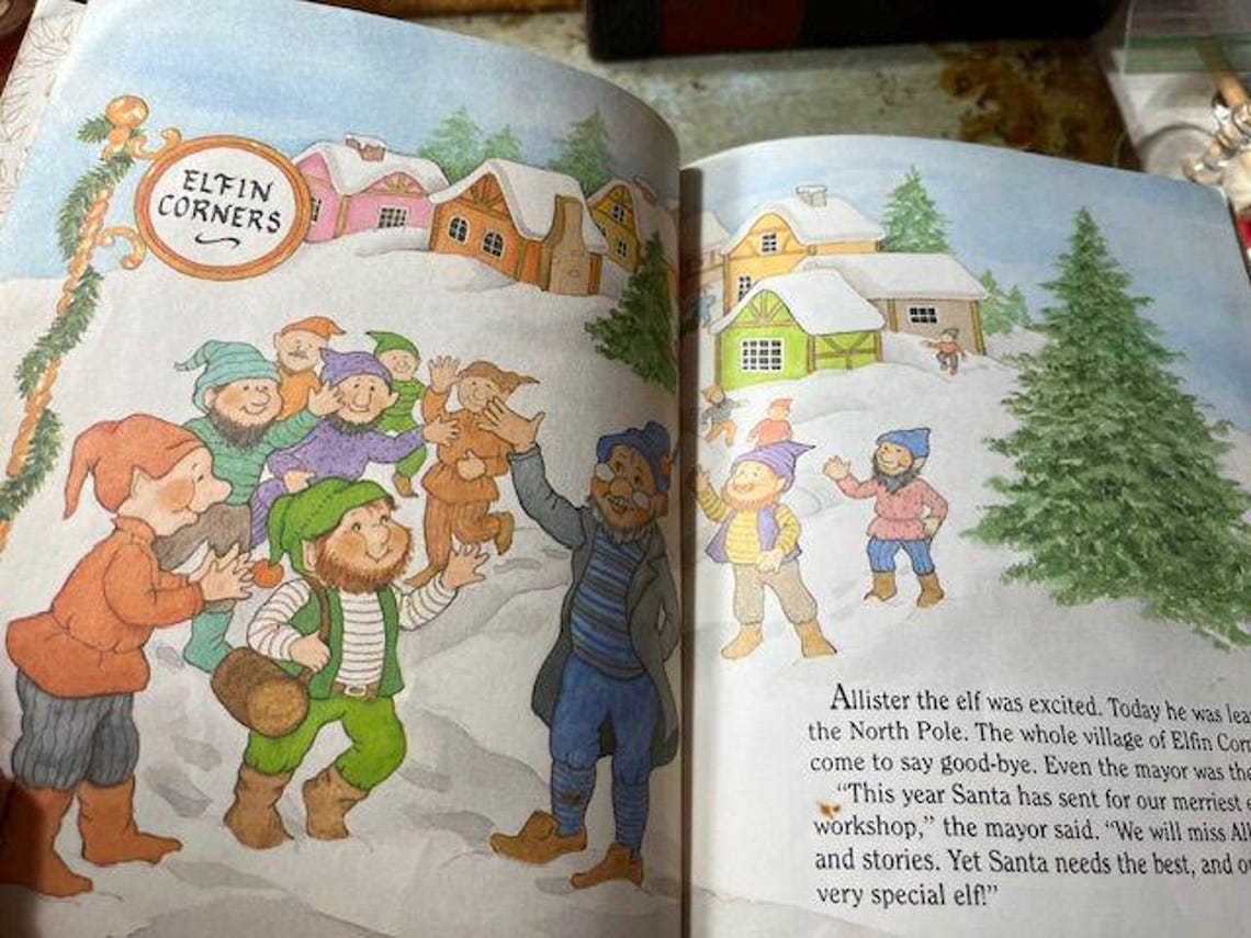 1987 the Littlest Christmas Elf Little Golden Book Childrens Book ...