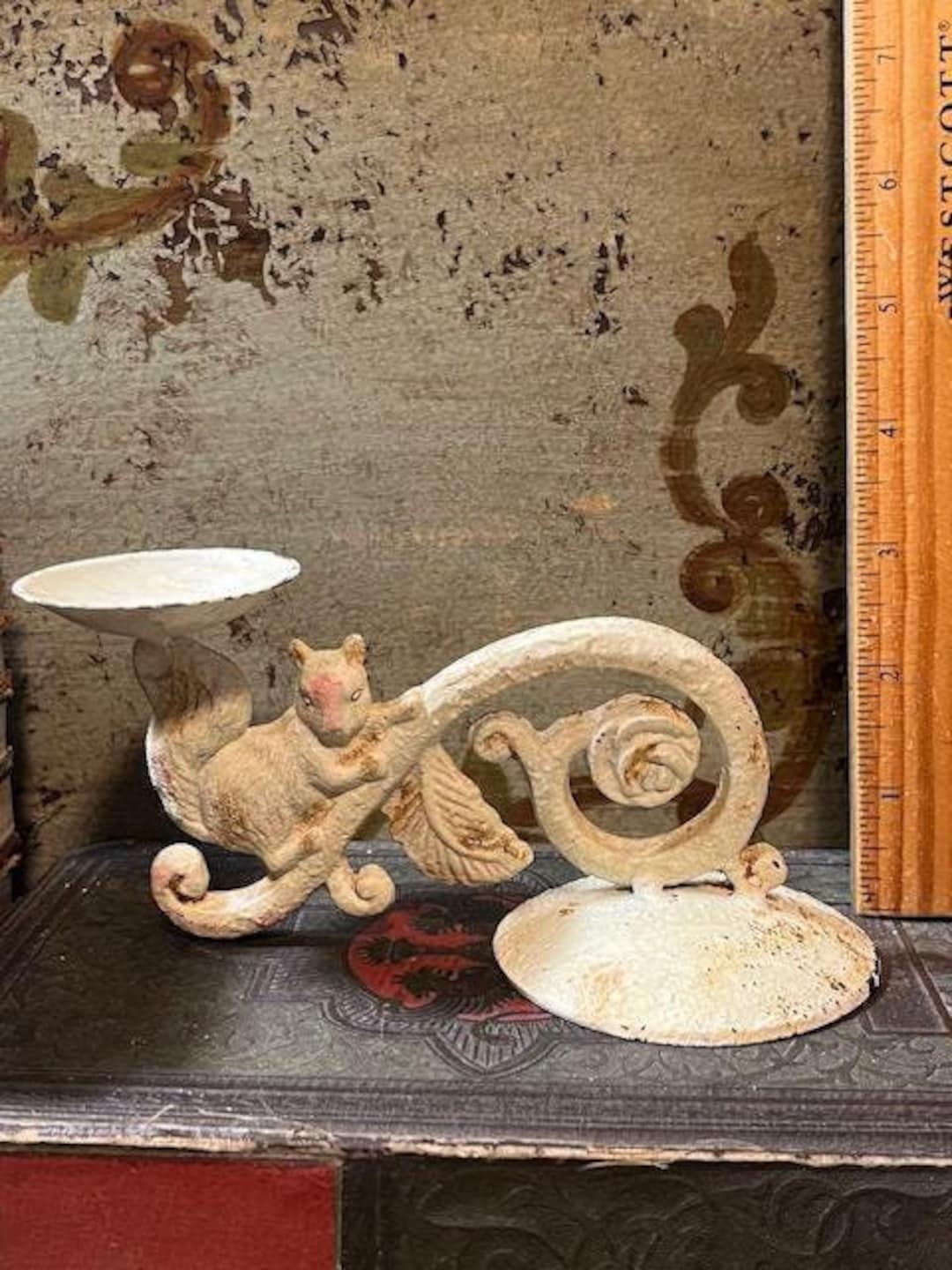 Vintage Heavy Metal SQUIRREL Candleholder - Etsy