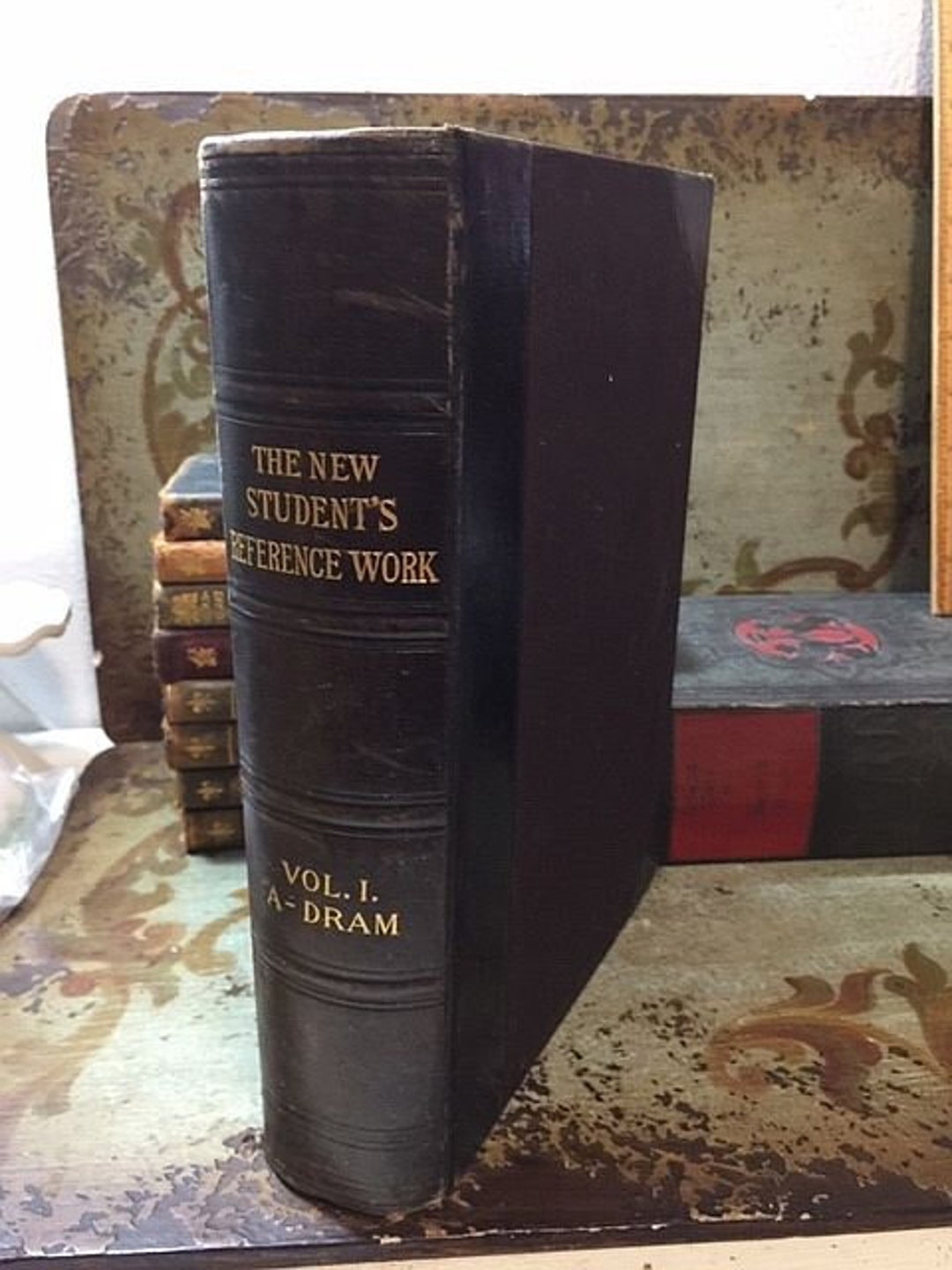 1909 the New Students Reference Work Large Thick Hb Book Black With ...