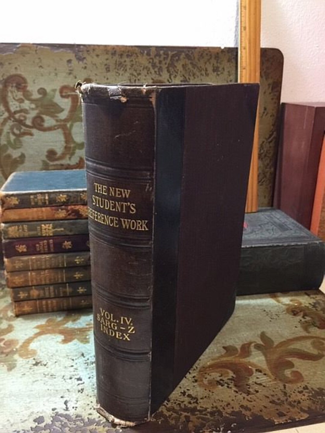 1909 the New Students Reference Work Large Thick Hb Book Black With ...