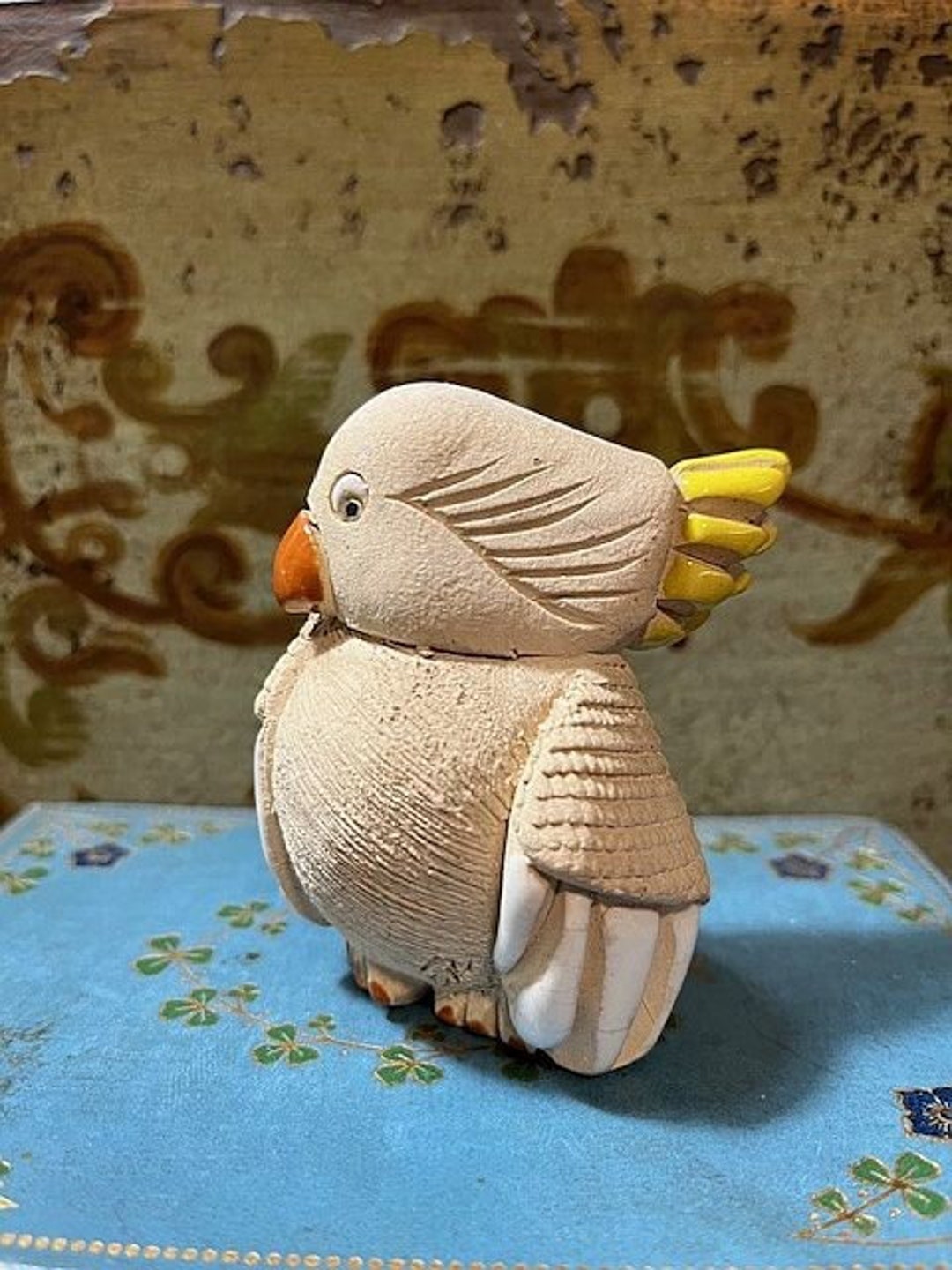 Artesania Rinconada AR Cockatiel Bird Ceramic Figurine Vintage Signed ...
