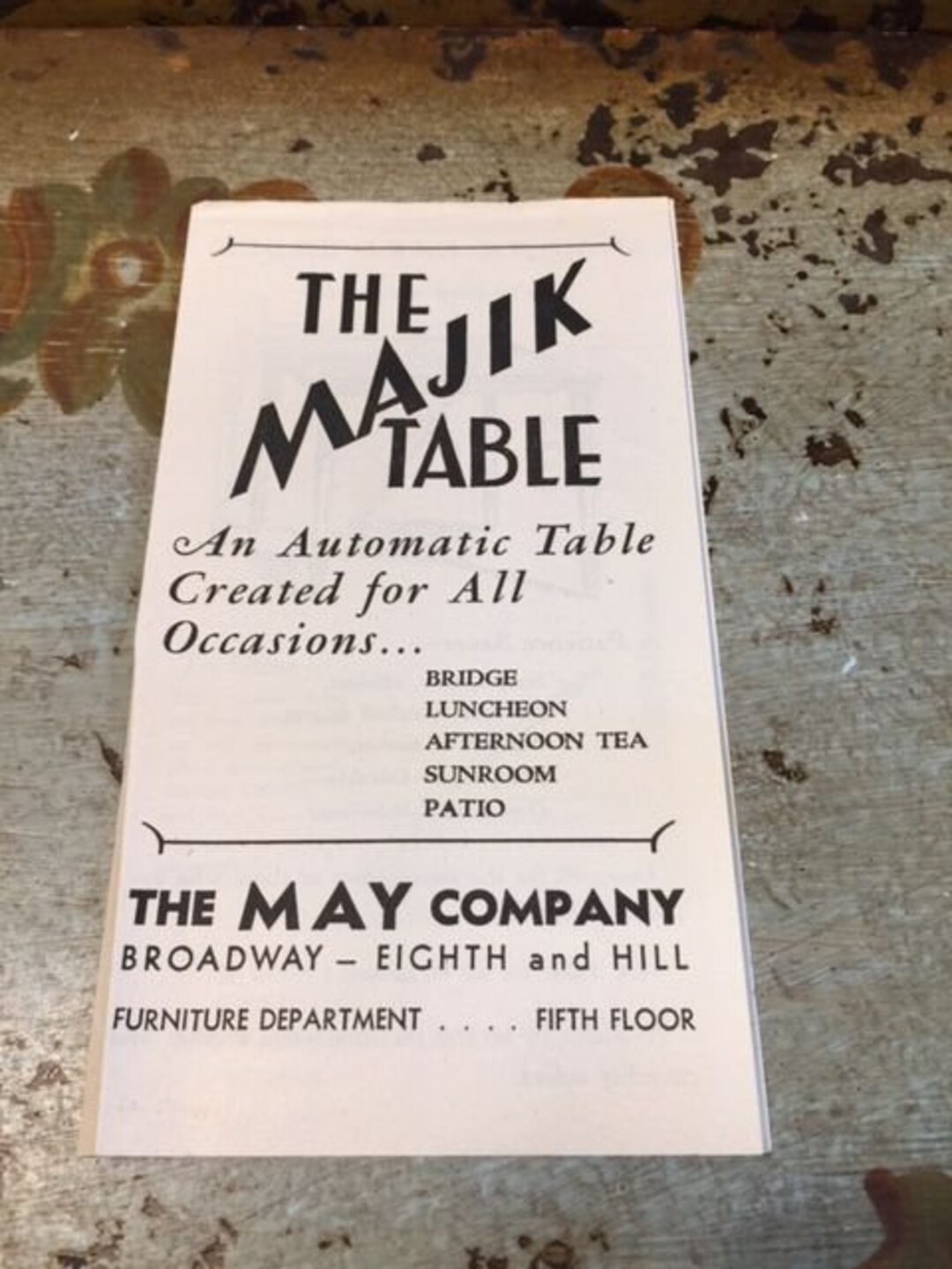 Vintage the May Company Majik Table Brochure Ad Advertisement ...