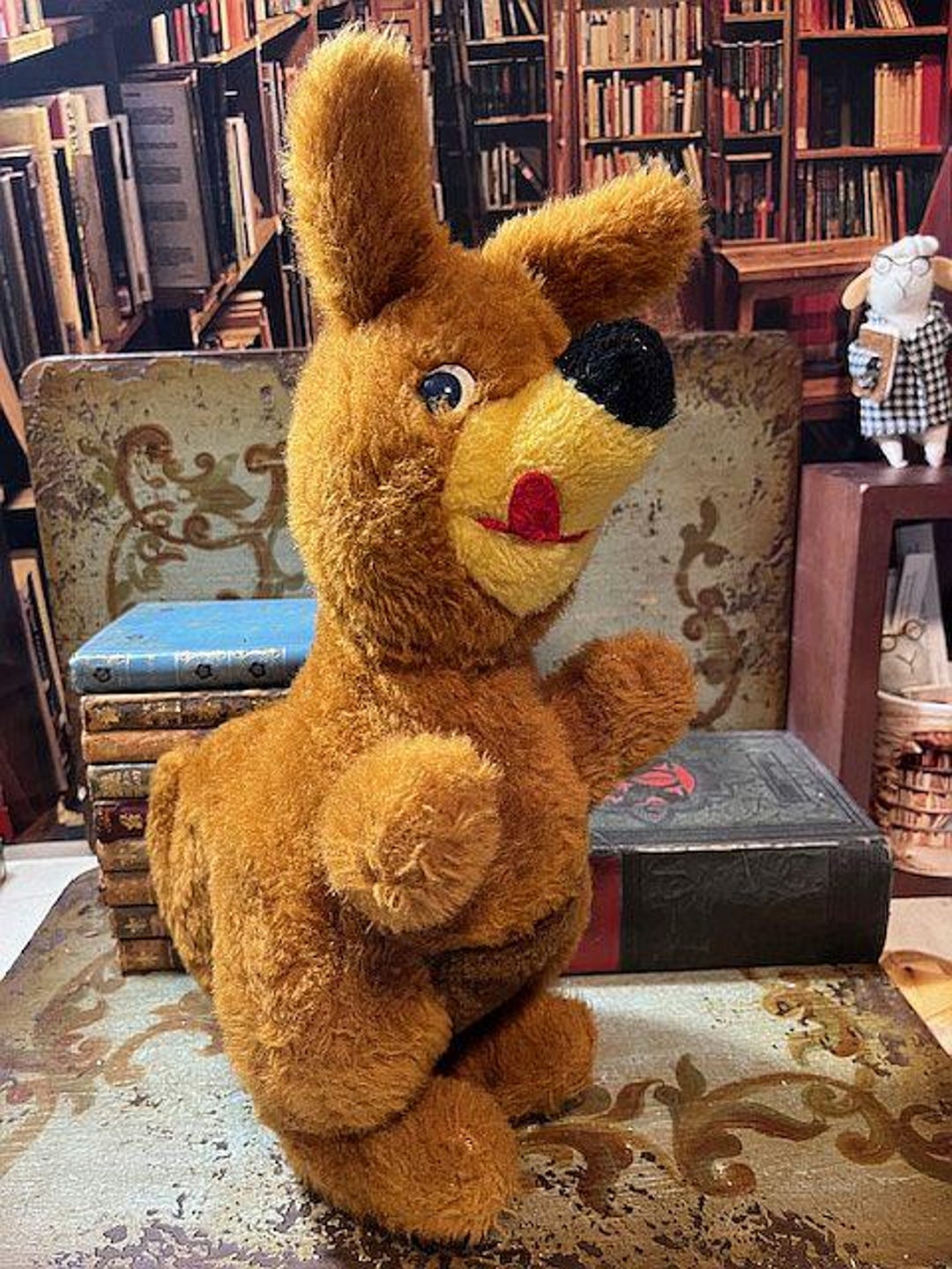 SUGAR PUFFS Vintage Plush Kangaroo Toy Animal Cereal Advertising Malt-o ...