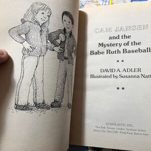 Vintage Cam Jansen the Mystery of the Babe Ruth Baseball Fun Childrens ...