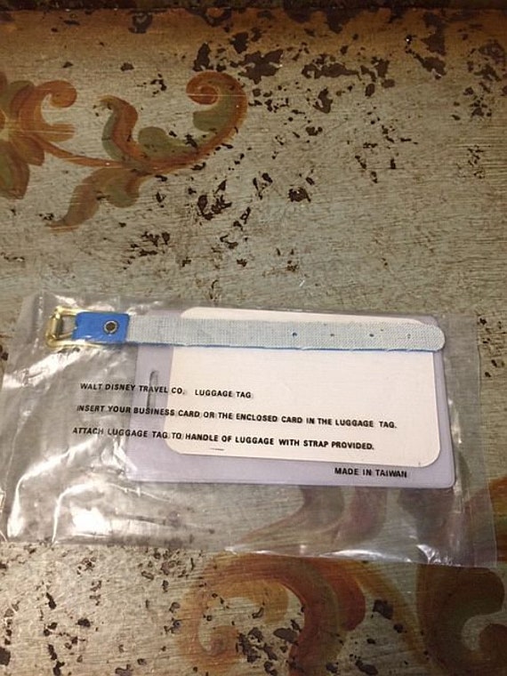 Vintage MIP Mickey Mouse Luggage Tag 1986 Walt Disney… - Gem