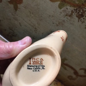 Vintage Inca Ware Gravy Boat Diner China Shenango Beige Chardon Rose ...