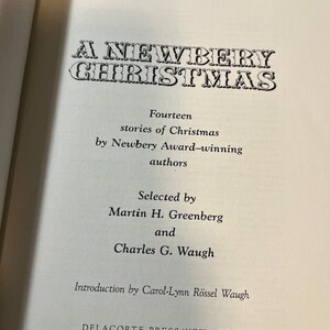 1991 A Newbery Christmas 14 Stories Martin Greenberg Charles Waugh ...
