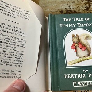 1939 Beatrix Potter the Tale of Timmy Tiptoes Squirrel Green Book W/ Dj ...