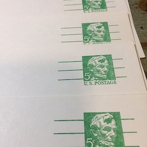 Lot of 12 USPS Unused Postcards With Postage 5 Cents 15 Cents 19 Cents ...