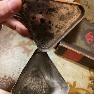 Vintage Mayfair Tea Tin Orange Triangle Triangular Tall Tin Box ...