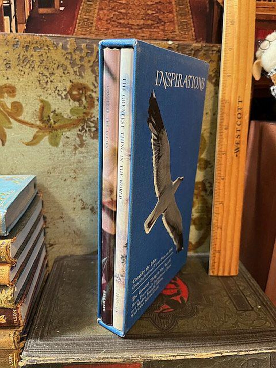 1967 Inspirations 2 Book Hallmark Set HB W/dj and Sleeve Books Consider ...
