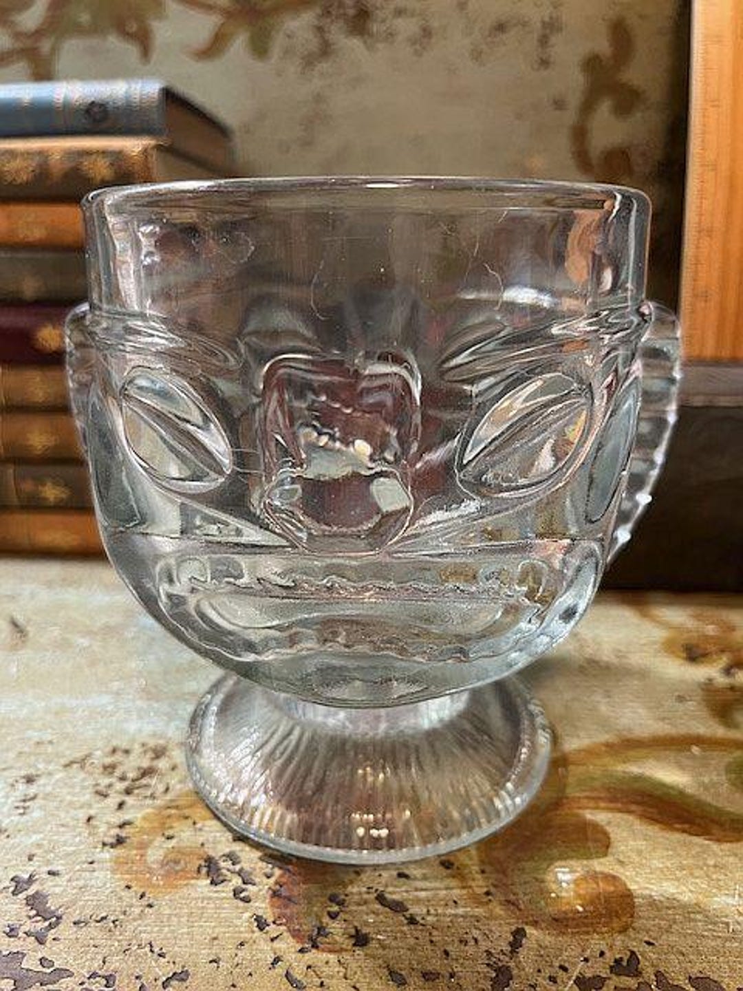 Great Tiki Glass Happy Sad Face Hawaiian Goblet Drinking Glass Heavy ...