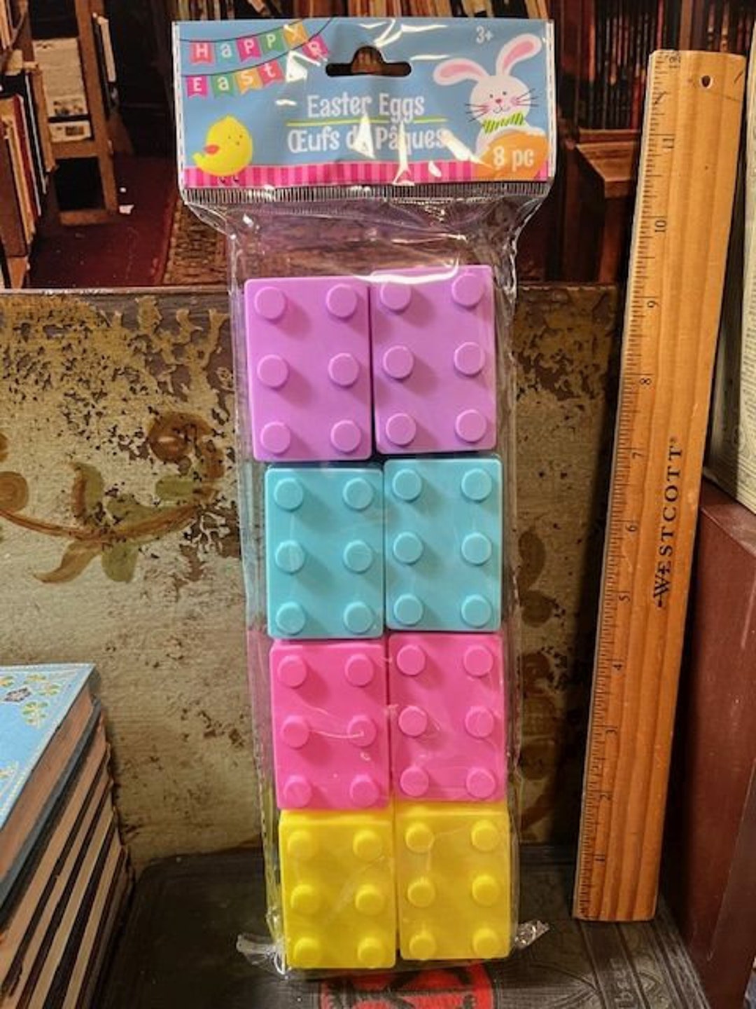Pack of Plastic Building Blocks Easter Eggs Different Colors for Kids ...