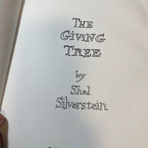 1992 the Giving Tree Shel Silverstein Childrens HB W/dj Book - Etsy