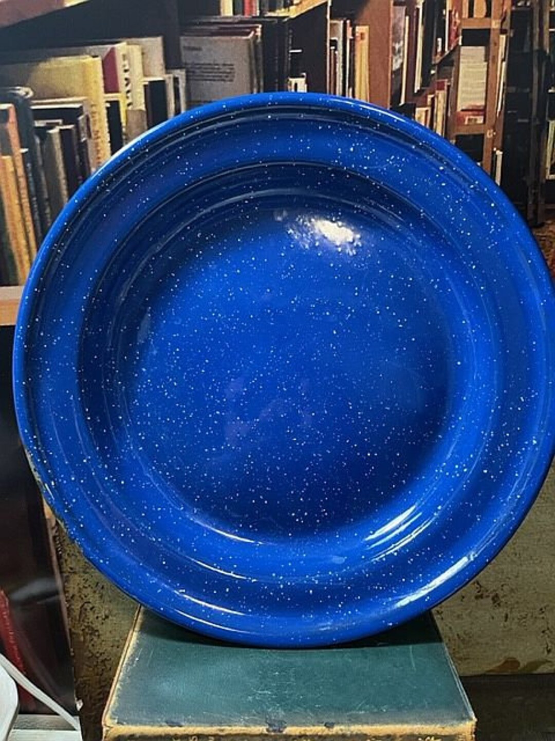 Vintage Blue Plate Chippy Enamel Enamelware Sturdy - Etsy
