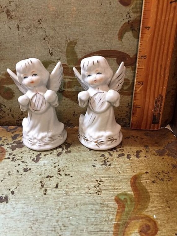 Pair of Vintage Porcelain Angels Angel Christmas Figurines - Etsy