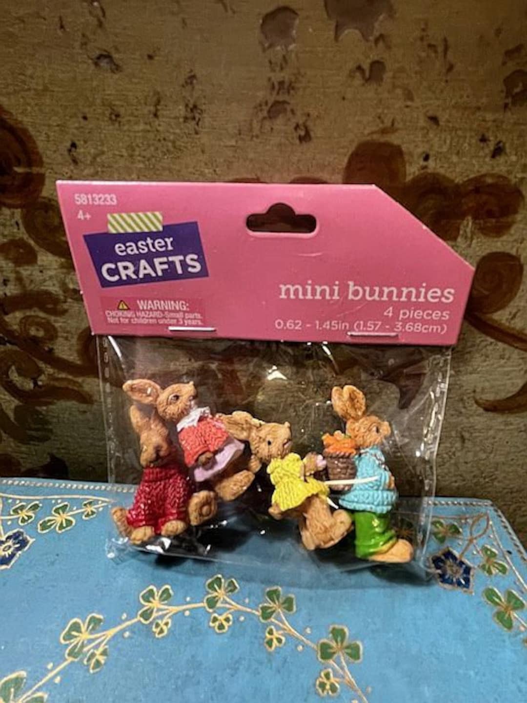 Cute Mini Bunny Rabbit Resin Figures in Package for Easter Crafts ...