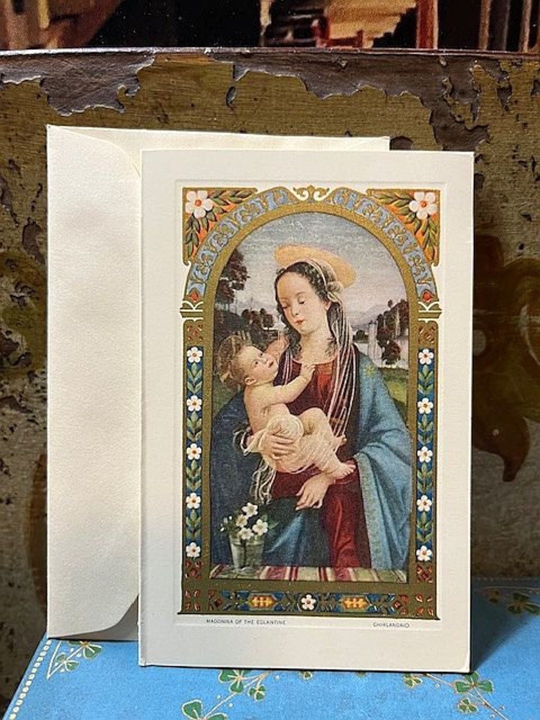 Vintage Madonna of the Eglantine and Child Typogravure Gilt Washington ...